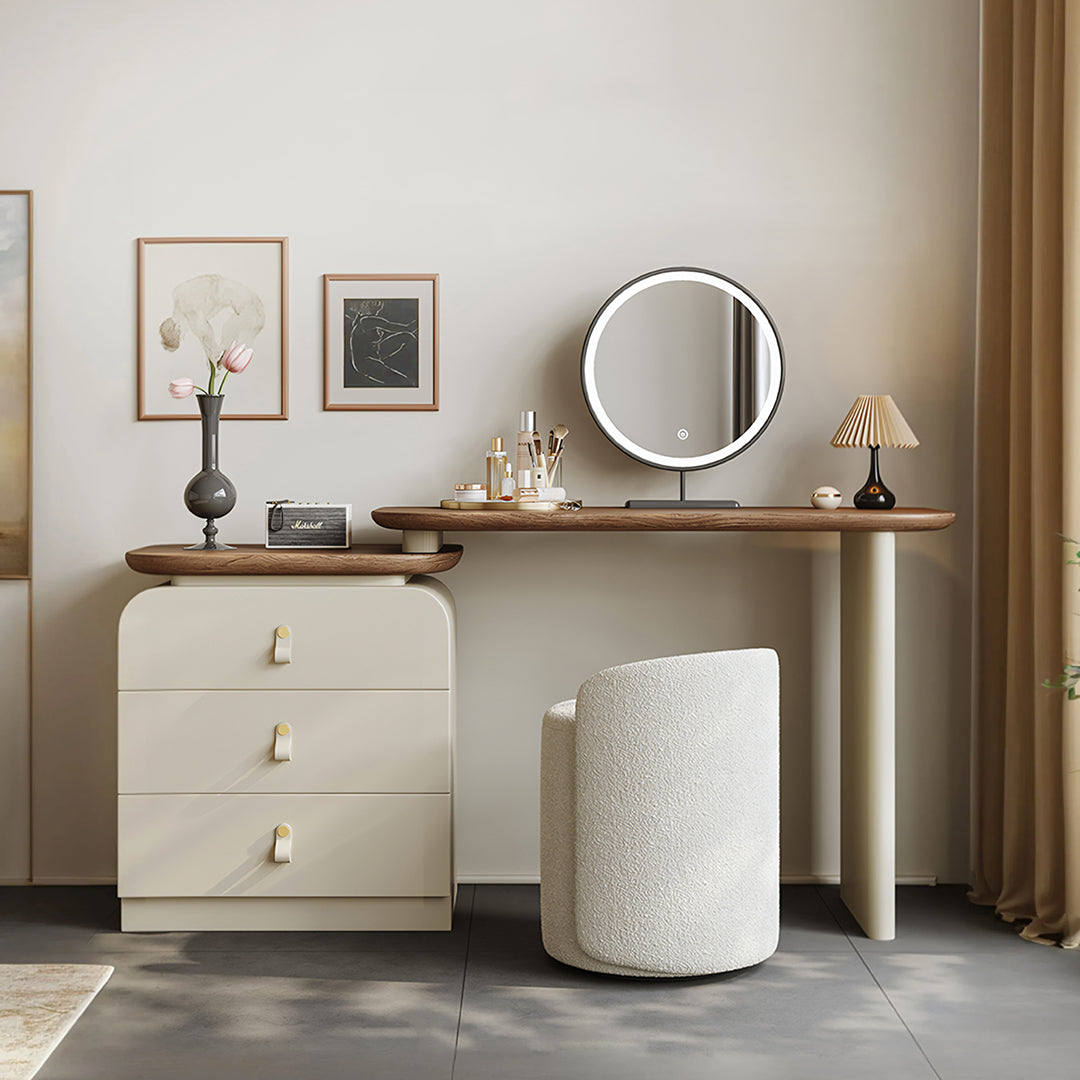 Stylish Solid Wood Dressing Table with Chest of Drawers chest of ...