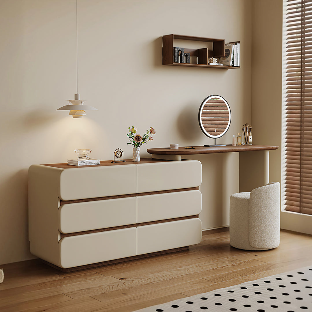 Compact Luxury: Lewis Solid Wood Dressing Table & Chest of Drawers ...