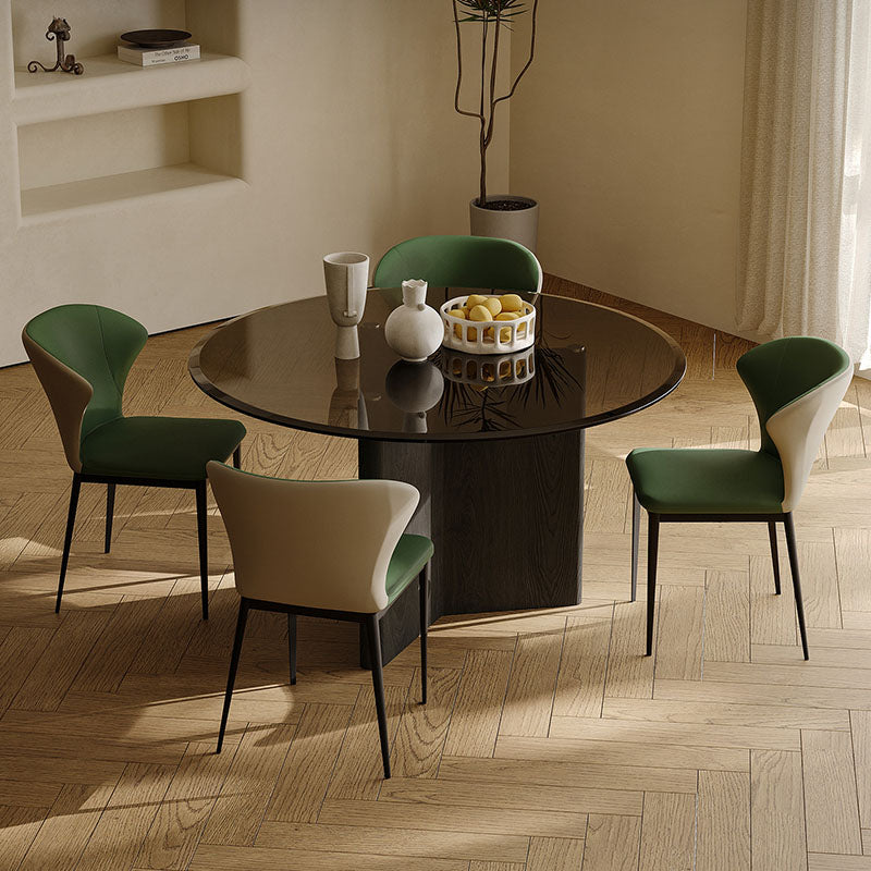 Tricia Dining Table, Black Glass Top – Rit Concept