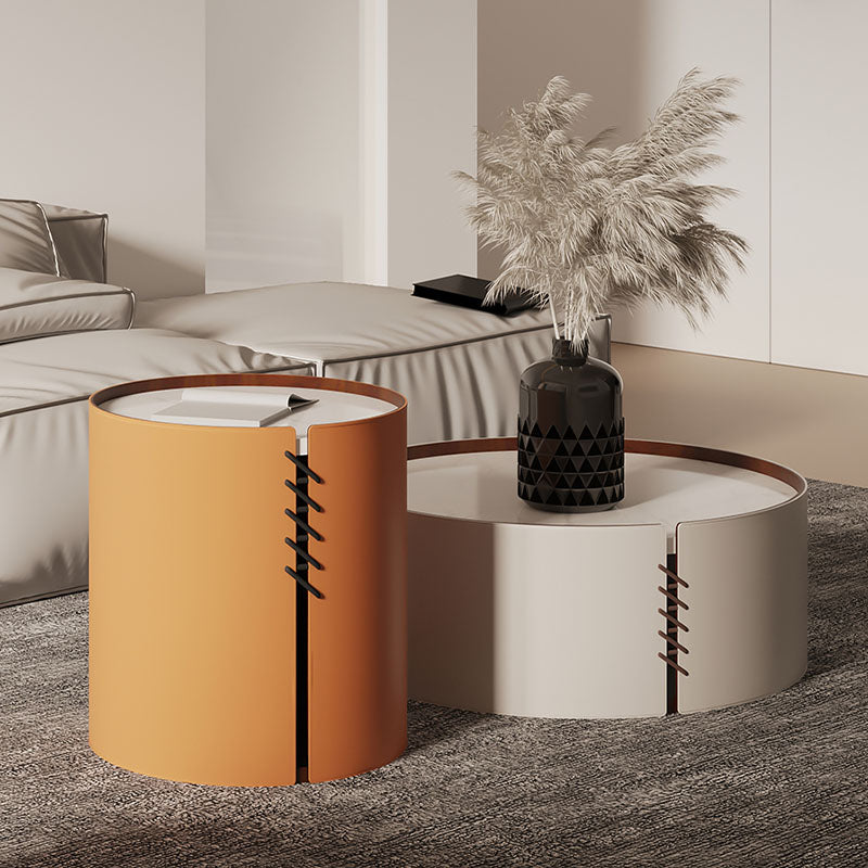 Flo Coffee Table Set, Orange & Grey – Rit Concept