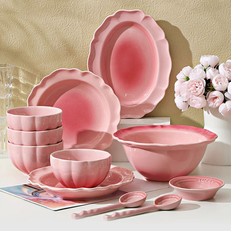 Aria Dinner Set, Pink – Rit Concept