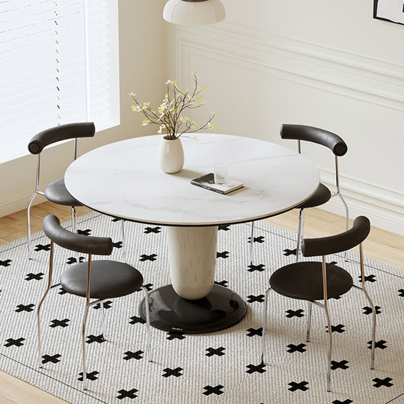 Elmer Round Dining Table, White Top – Rit Concept