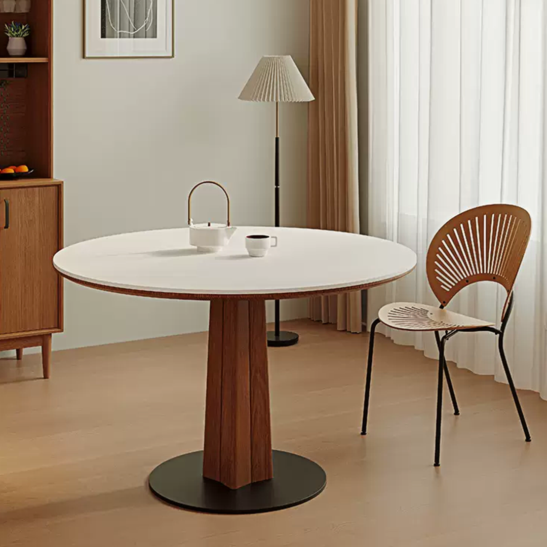 Percival White Round Dining Table – Rit Concept