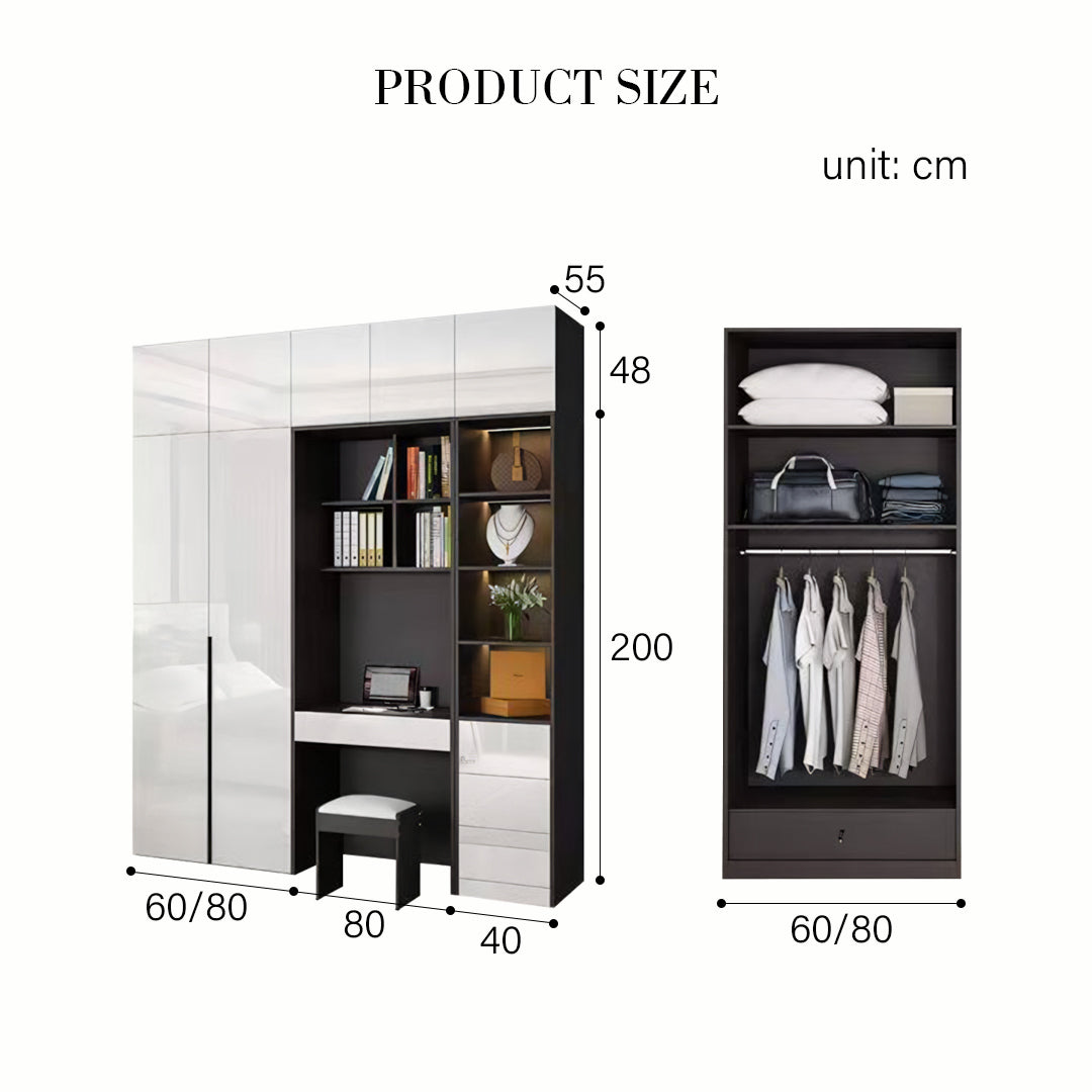 Luxurious L Shape Wardrobe with Dressing Table and Storage wardrobe ...