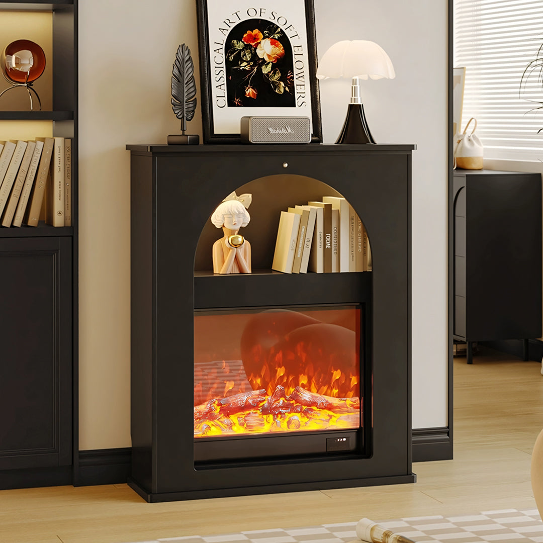 Slimline Console Table With LED Light And Fake Fireplace – Rit Concept