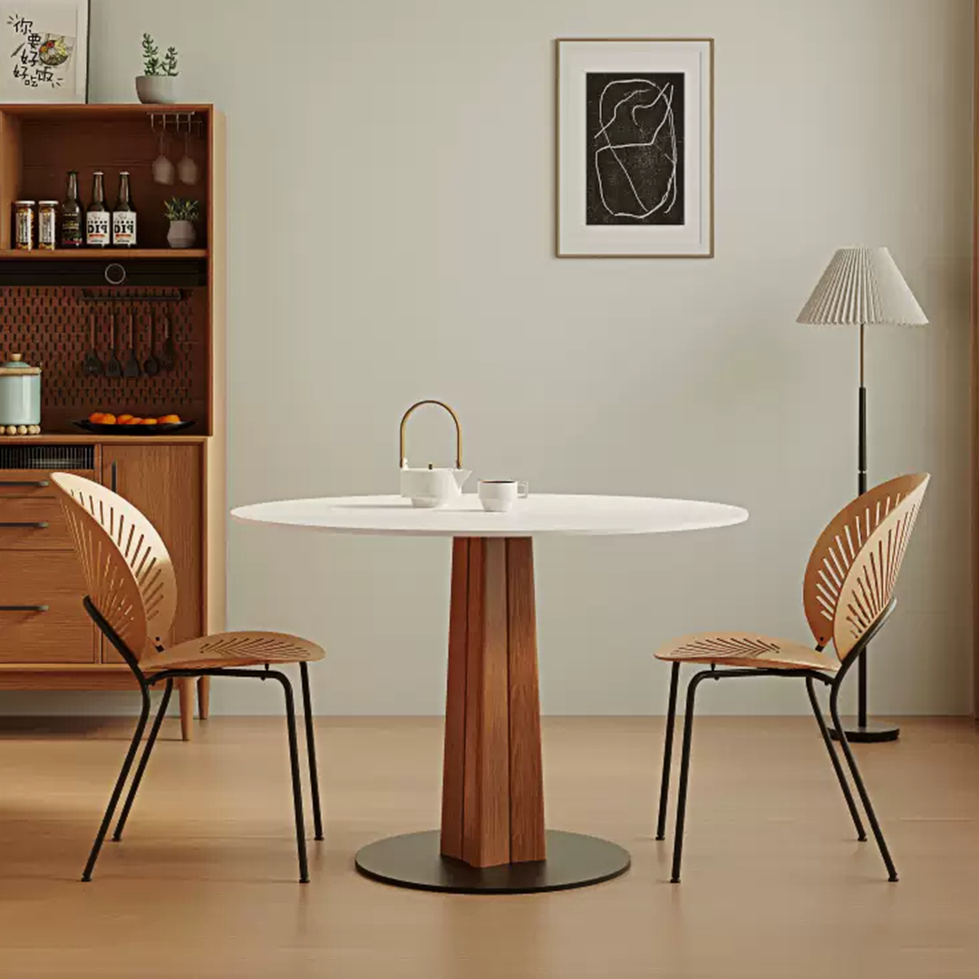 Percival White Round Dining Table – Rit Concept