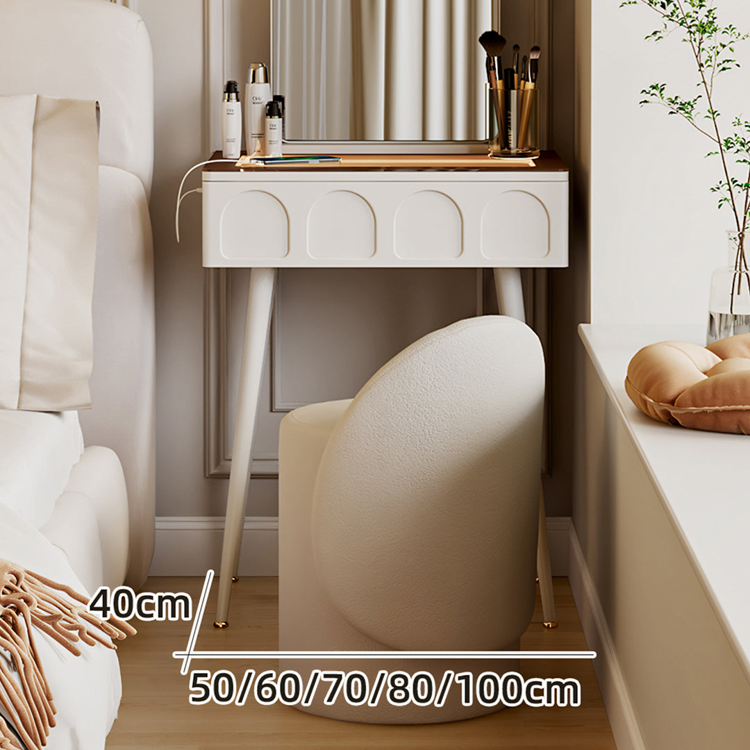 Aisha Slimline Dressing Table For Narrow Space, Cream – Rit Concept