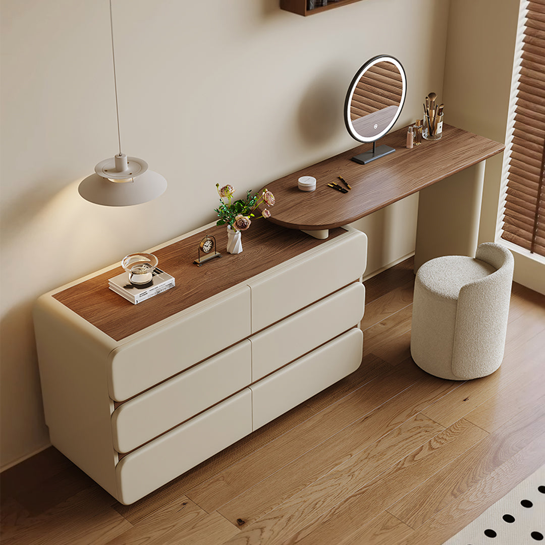 Compact Luxury: Lewis Solid Wood Dressing Table & Chest of Drawers ...