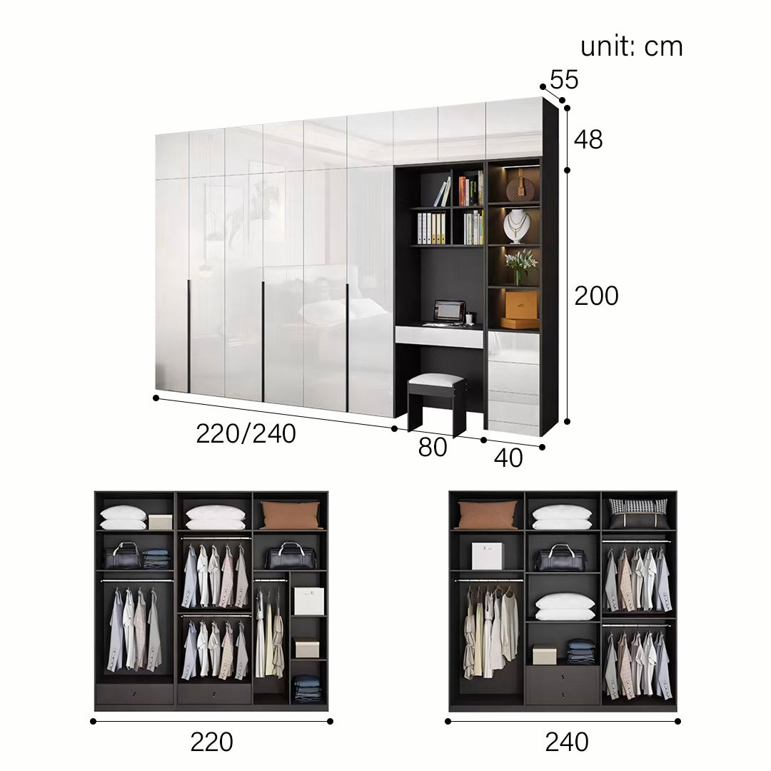 Luxurious L Shape Wardrobe with Dressing Table and Storage wardrobe ...