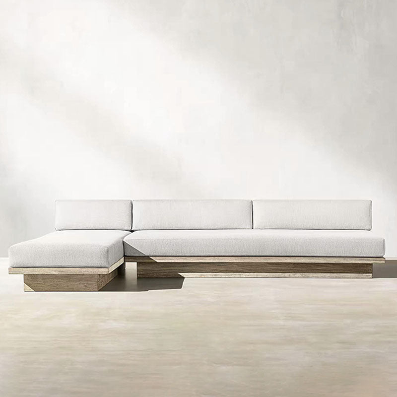 Luxury Wood Base Outdoor Corner Sofa for Stylish Patios | Rit Concept