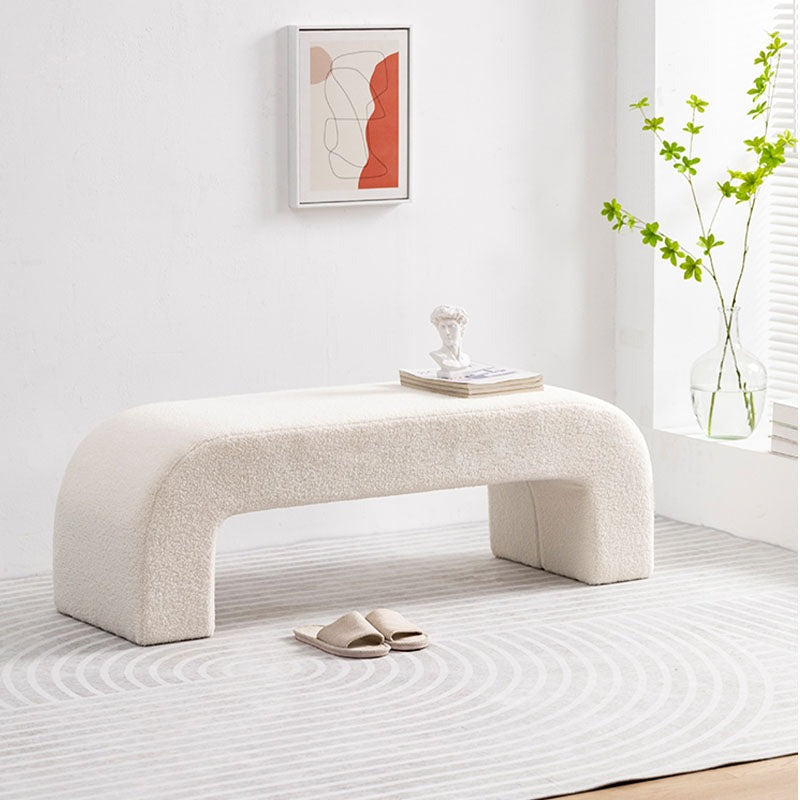 Maxine Boucle Bench, White Boucle – Rit Concept
