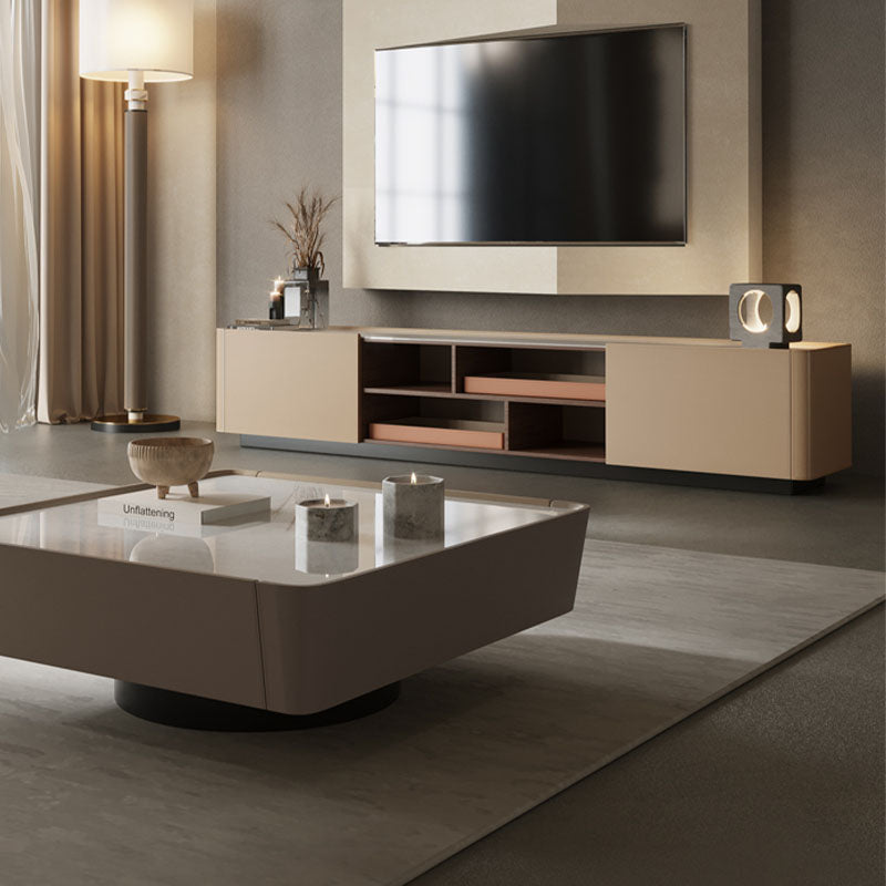 Modern Minimalist Corner TV Stand and Nesting Coffee Table Set | Rit ...